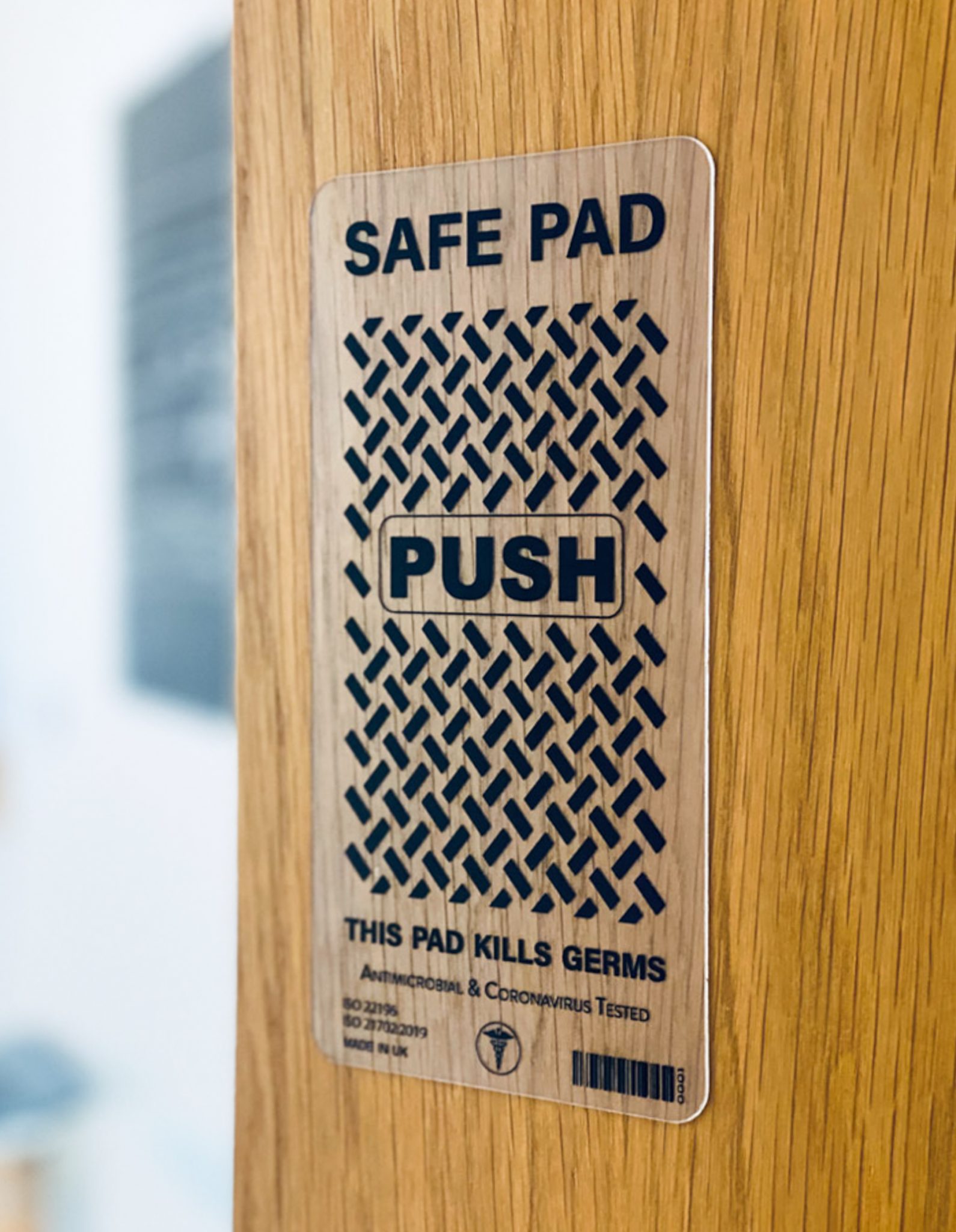 VERACO SAFE PAD™ CLEAR Antibacterial Push Pad