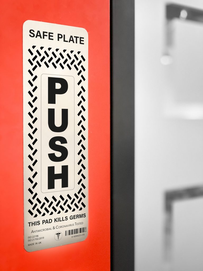 VERACO SAFE PLATE™ Antibacterial Push Plate