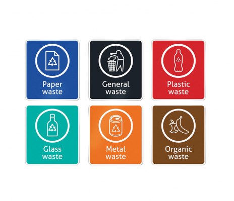 Recycling Stickers A4 - General Hygiene Supplies