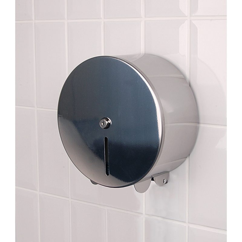 Stainless Steel Mini Toilet Roll Dispenser - General Hygiene Supplies